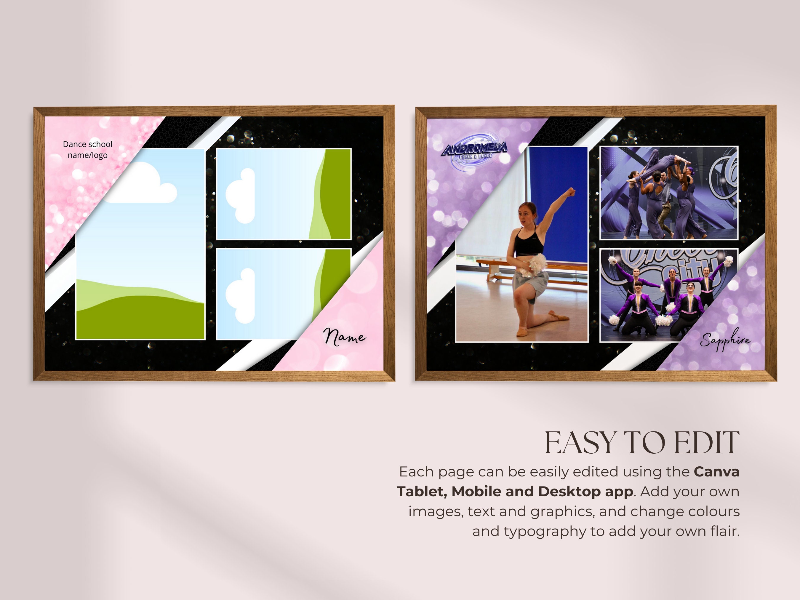 Dance Memory Mate Digital Template for Canva | Editable Canva Photo ...