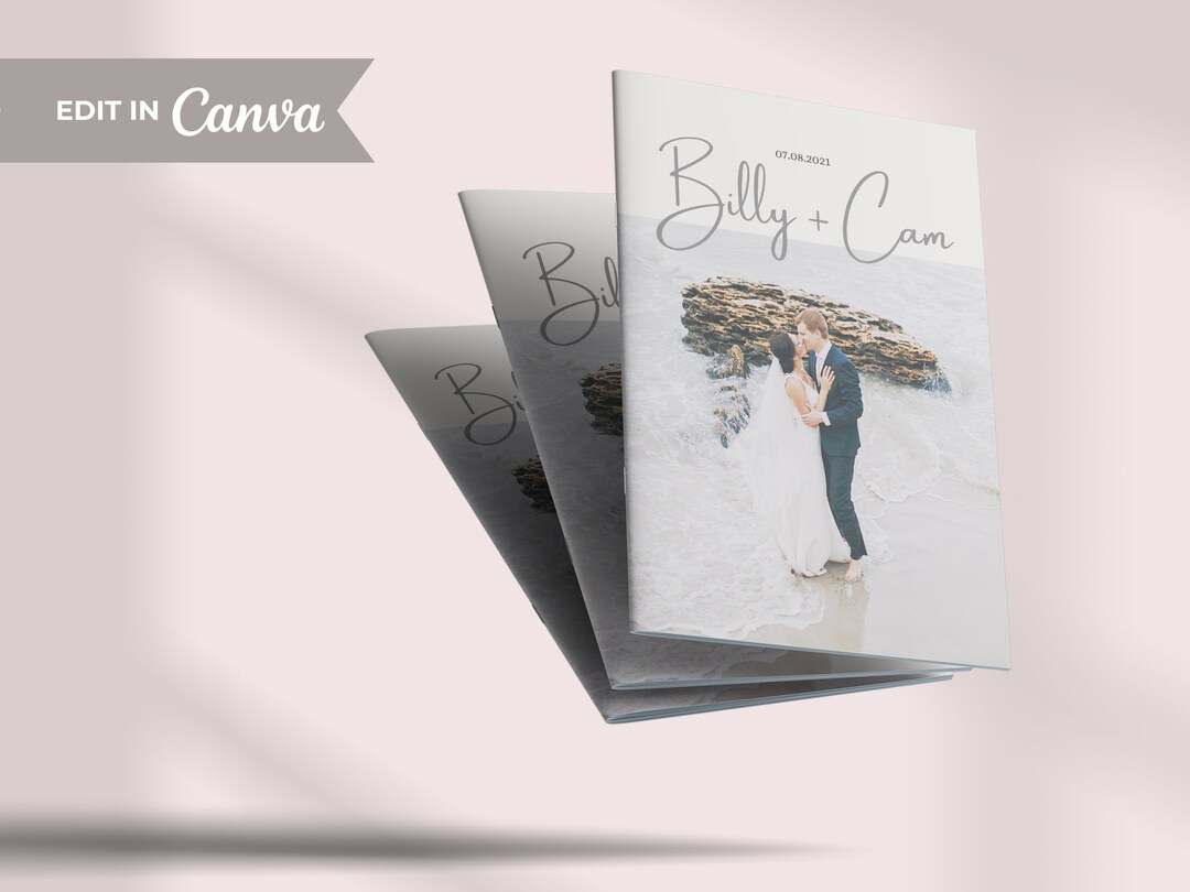 Editable Wedding Photo Magazine - A4, Wedding Album Design, Wedding ...