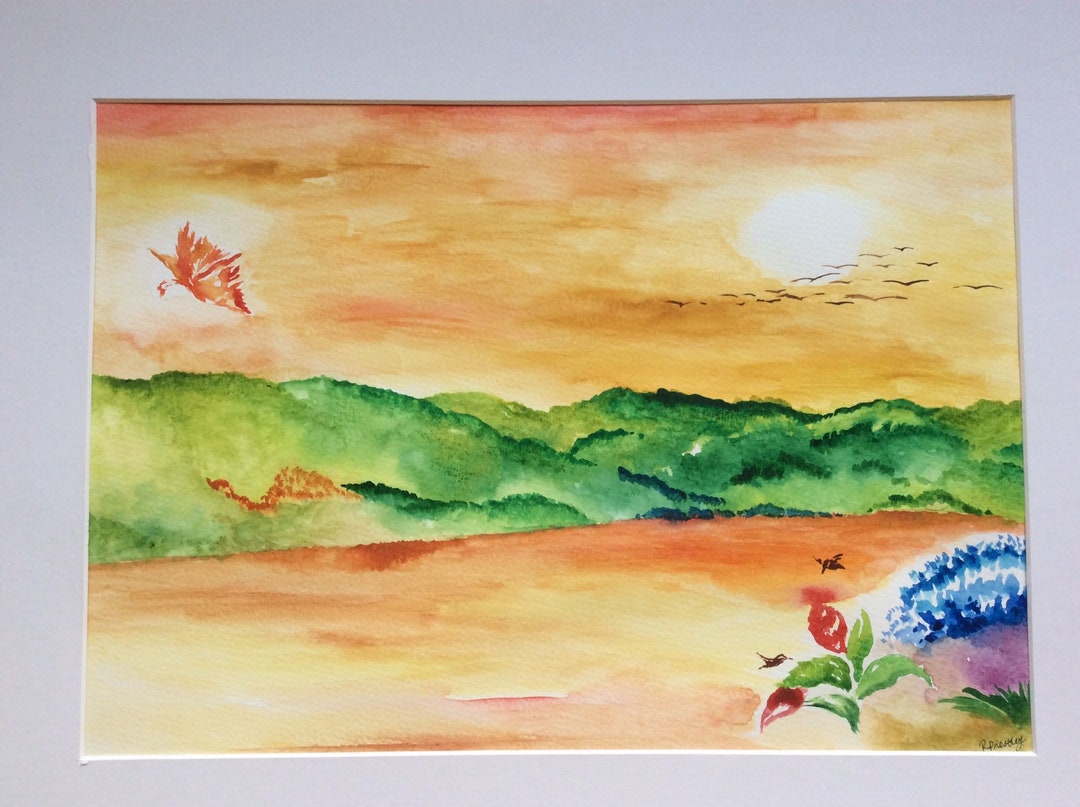 The Rising Sun Painting - Original Painting - Beauty- Watercolour ...