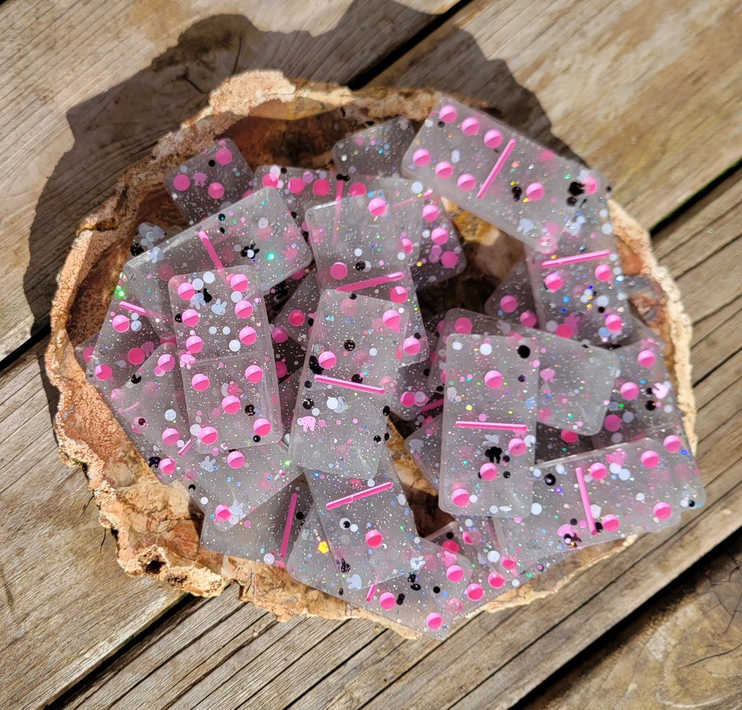 Pink Bunny Domino Set - Etsy