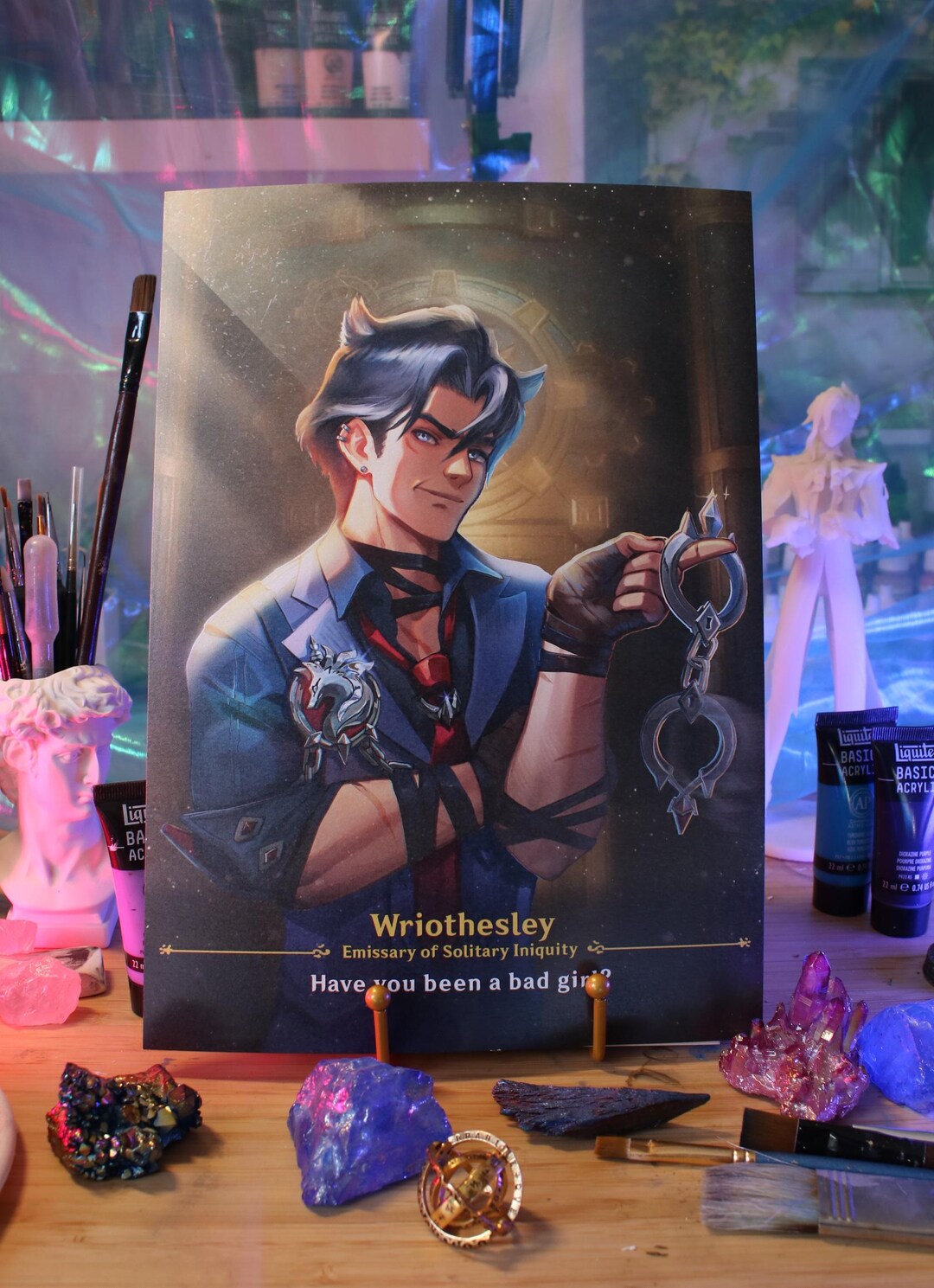 Wriothesley Art Print | Genshin Impact Painting | Duke of Meropide Wall ...