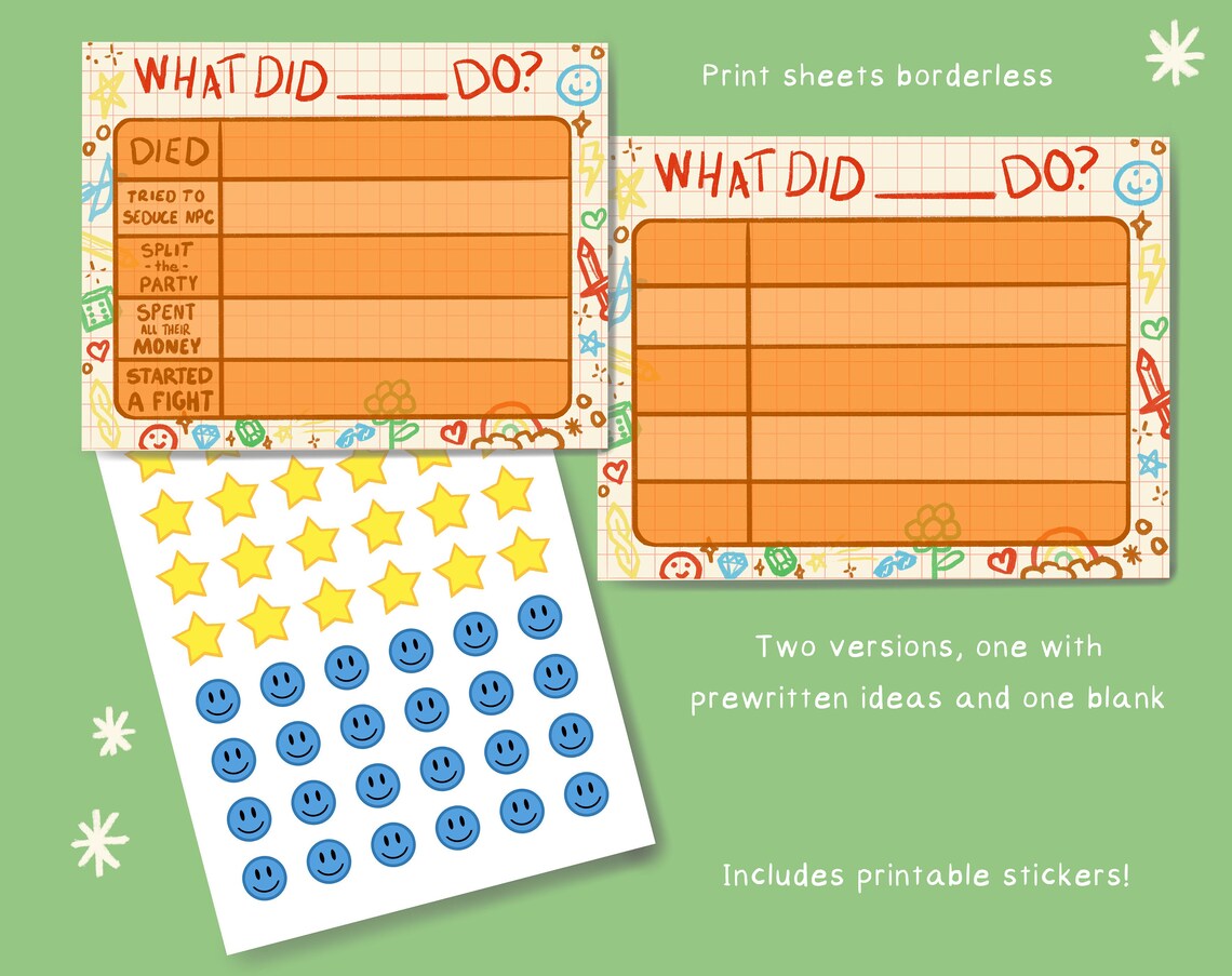 Dnd Achievement Chart Dnd Printable Dnd Accomplishments - Etsy