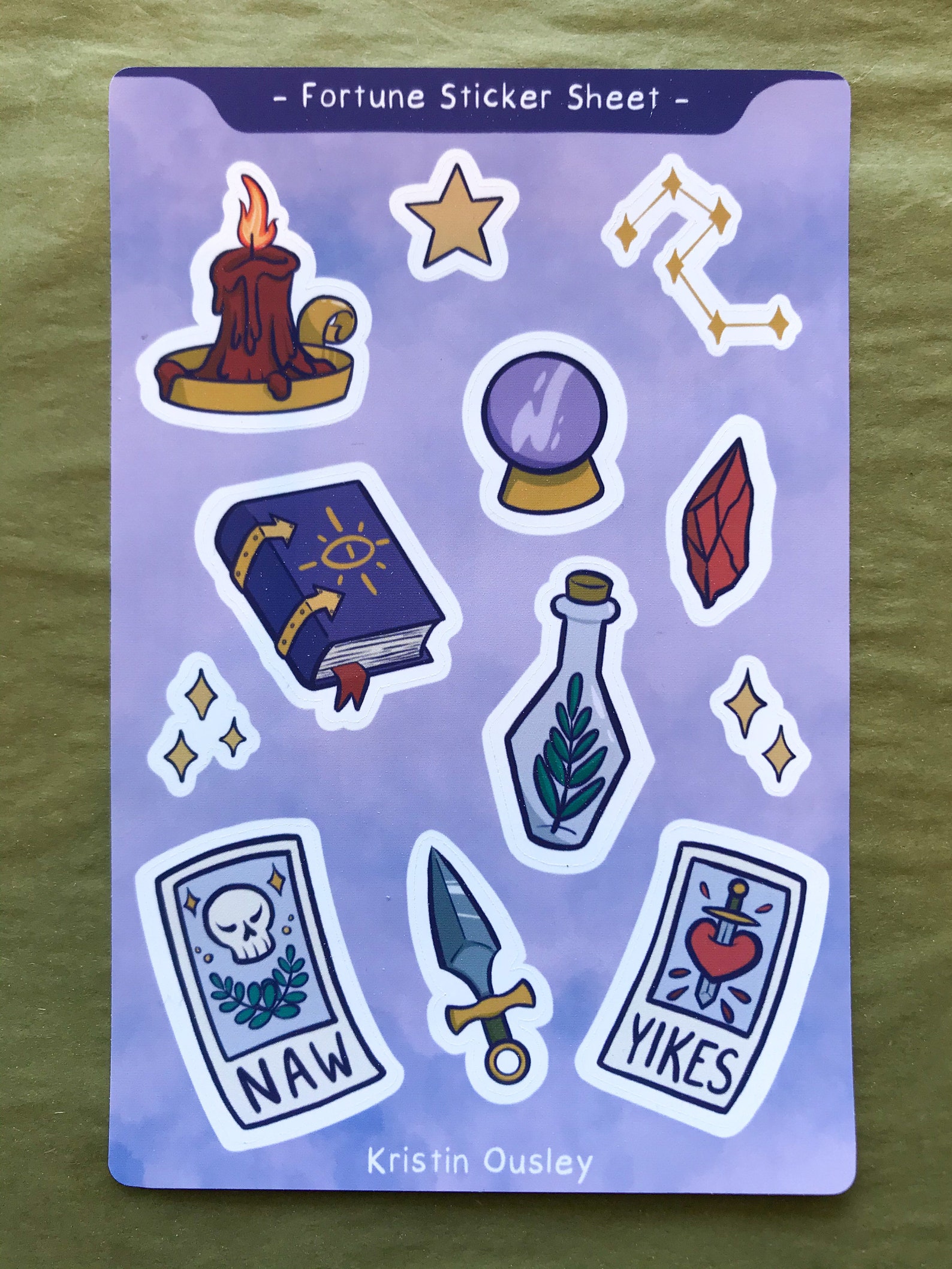 Fortune Sticker Sheet Fortune Telling Stickers Matte - Etsy