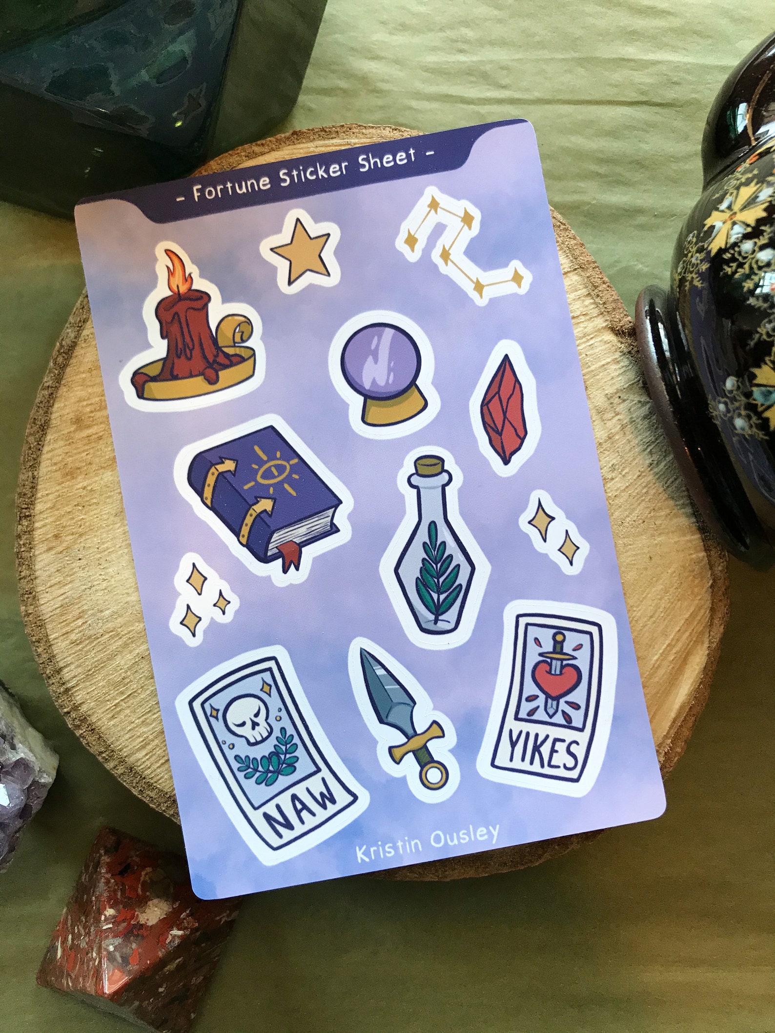 Fortune Sticker Sheet Fortune Telling Stickers Matte - Etsy