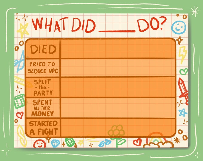 Dnd Achievement Chart - Dnd Printable - Dnd Accomplishments - Tracker ...