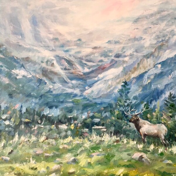 Elk Painting - Etsy