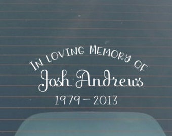 Memorial Window Decal - Etsy