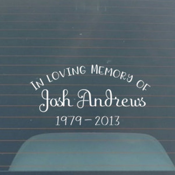 In Loving Memory Car Decal - Etsy