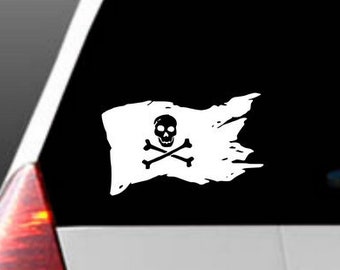 Pirate flag decal | Etsy