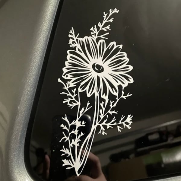 Flower Car Decal - Etsy