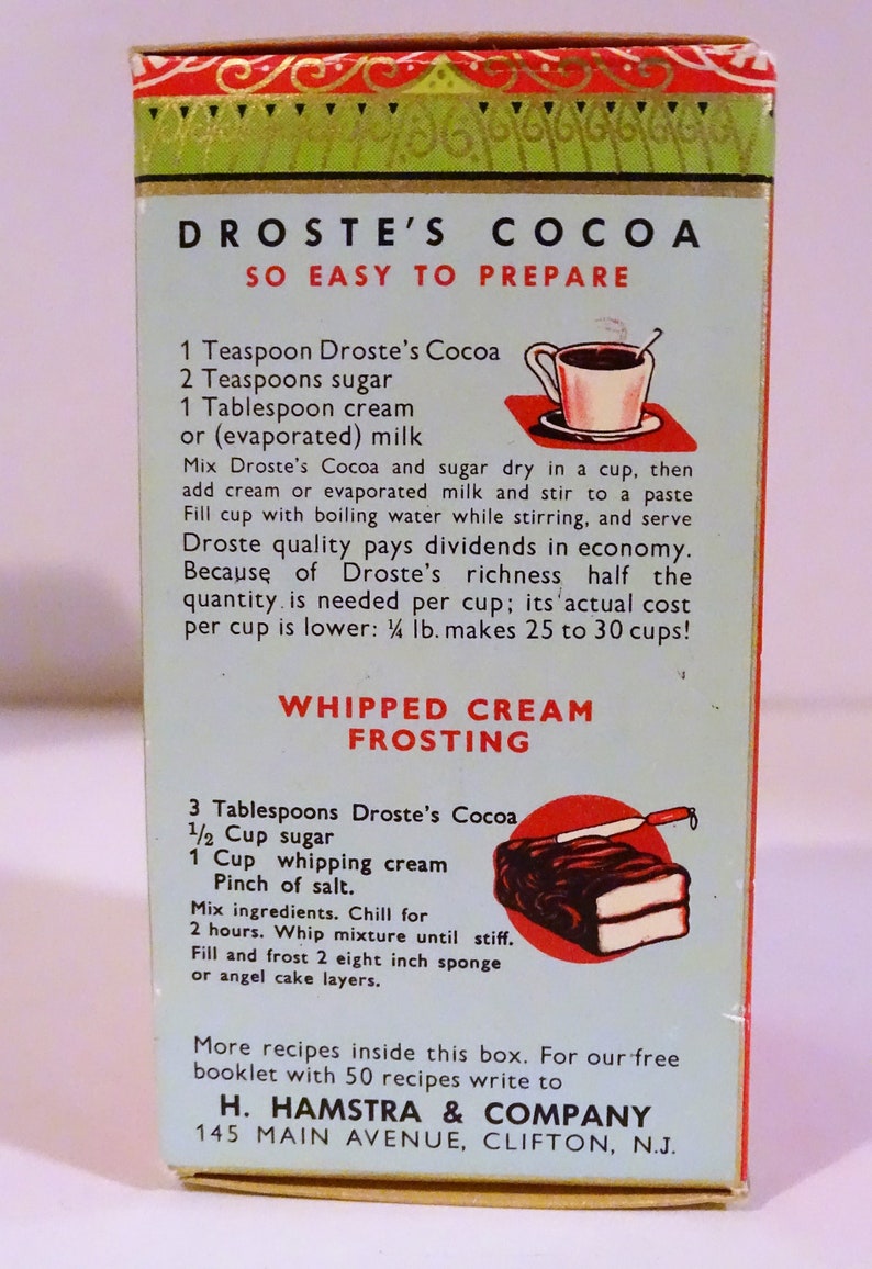 Droste's Coca Tin & Box - Etsy