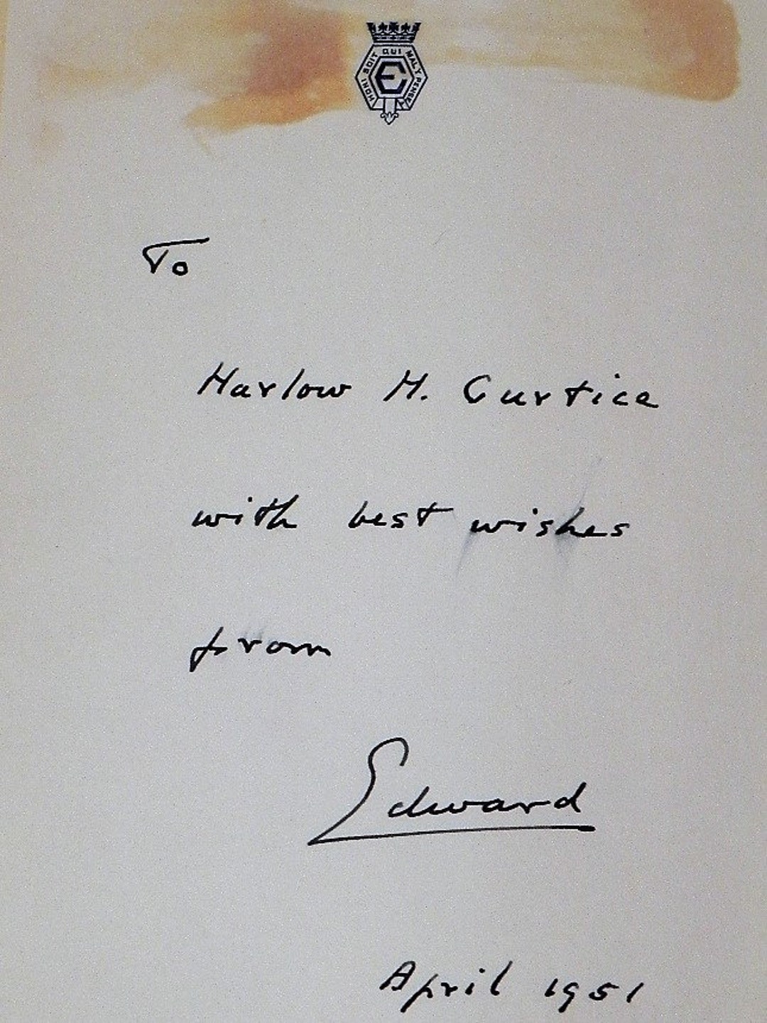 Autograph of King Edward Vlll and Autobiography 'A King's Story the ...