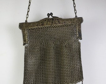 Vintage 1920's Silver Chain Mail Coin Purse - Etsy