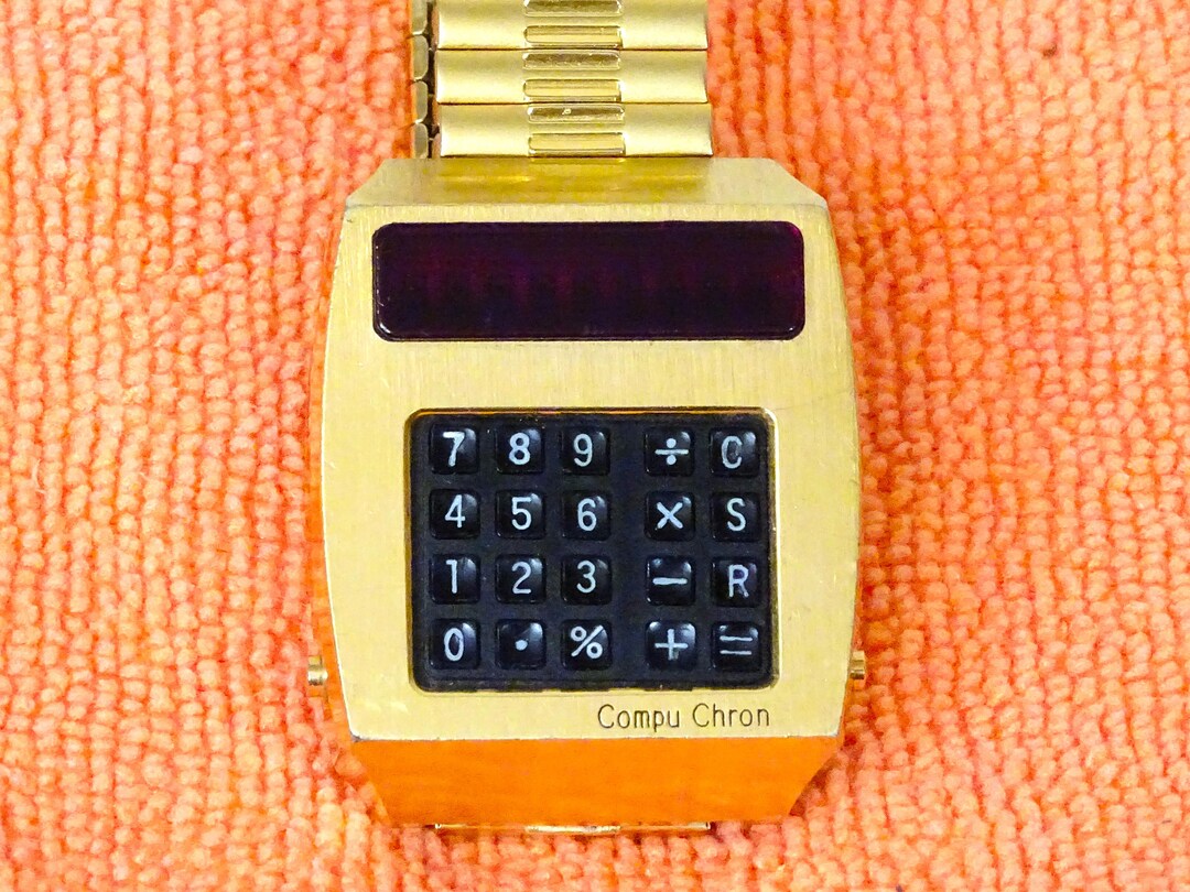 Compu Chron LED Calculator Watch - Etsy