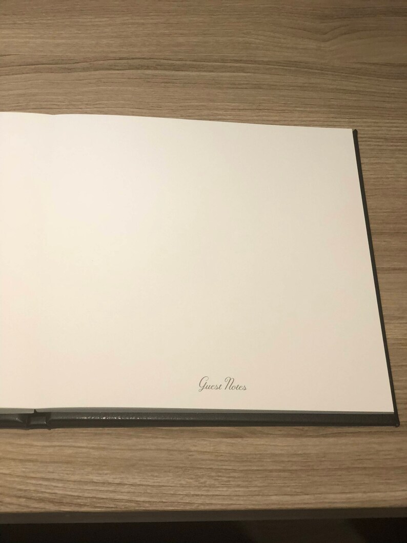 Custom LAY-FLAT Wedding Guest Sign in Book Embossed With - Etsy