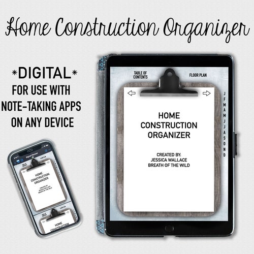 New Home Building Construction Planner & Organizer Over 60 - Etsy