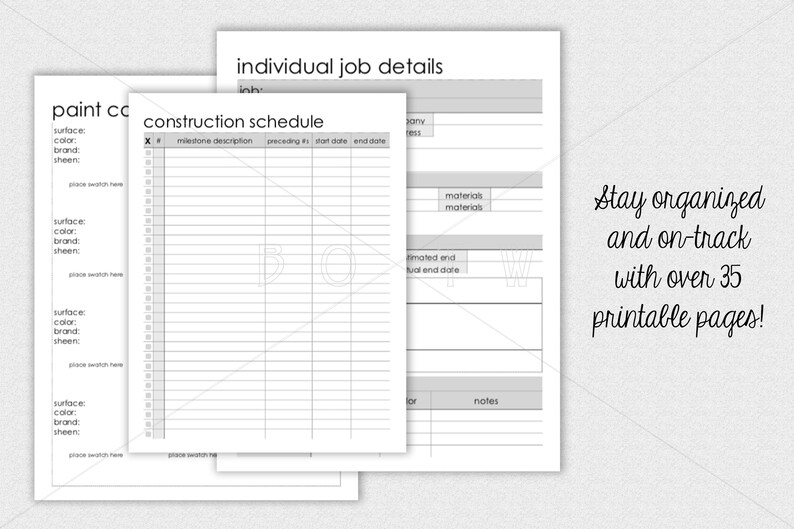 New Home Building Construction Planner & Organizer - Over 60 Instantly ...