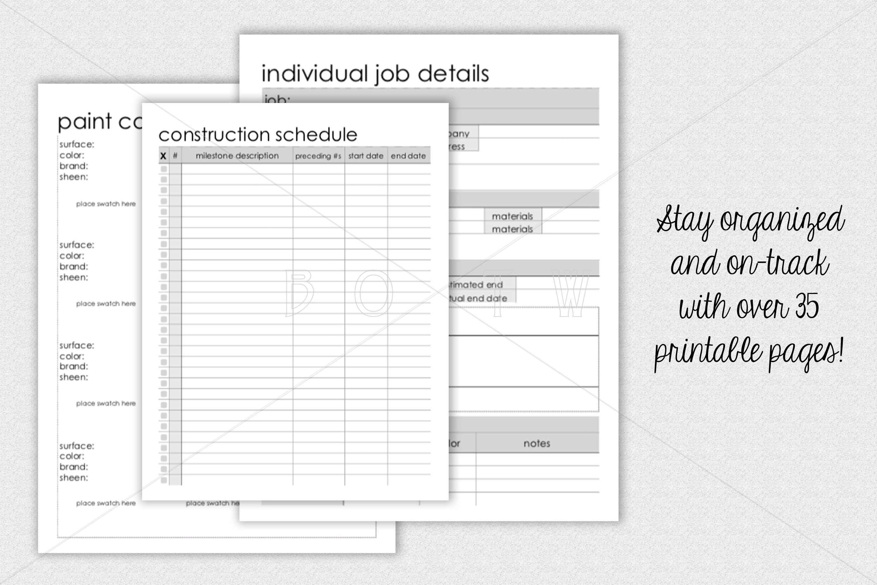 New Home Building Construction Planner & Organizer - Over 60 Instantly ...