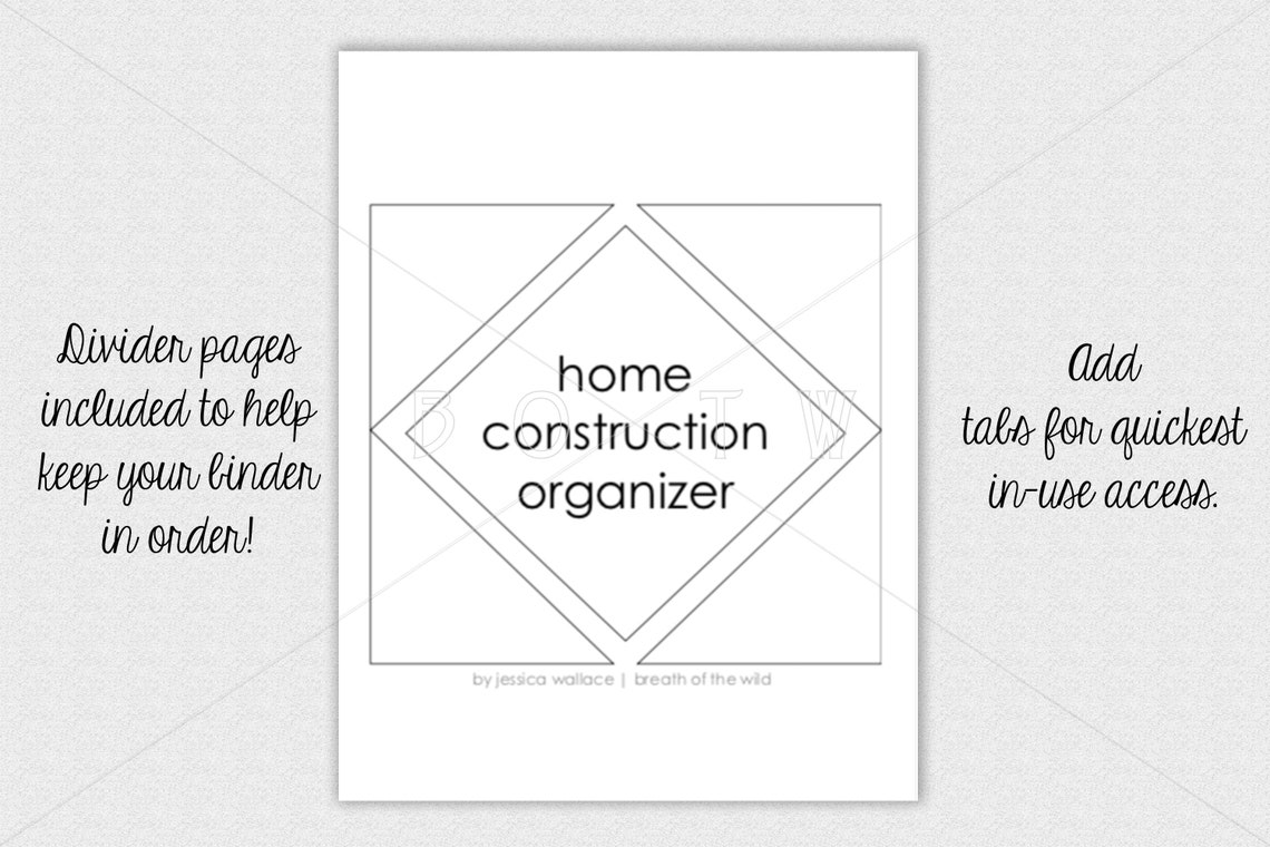 New Home Building Construction Planner & Organizer - Over 60 Instantly ...