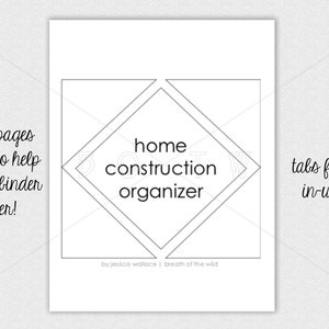 New Home Building Construction Planner & Organizer - Over 60 Instantly ...