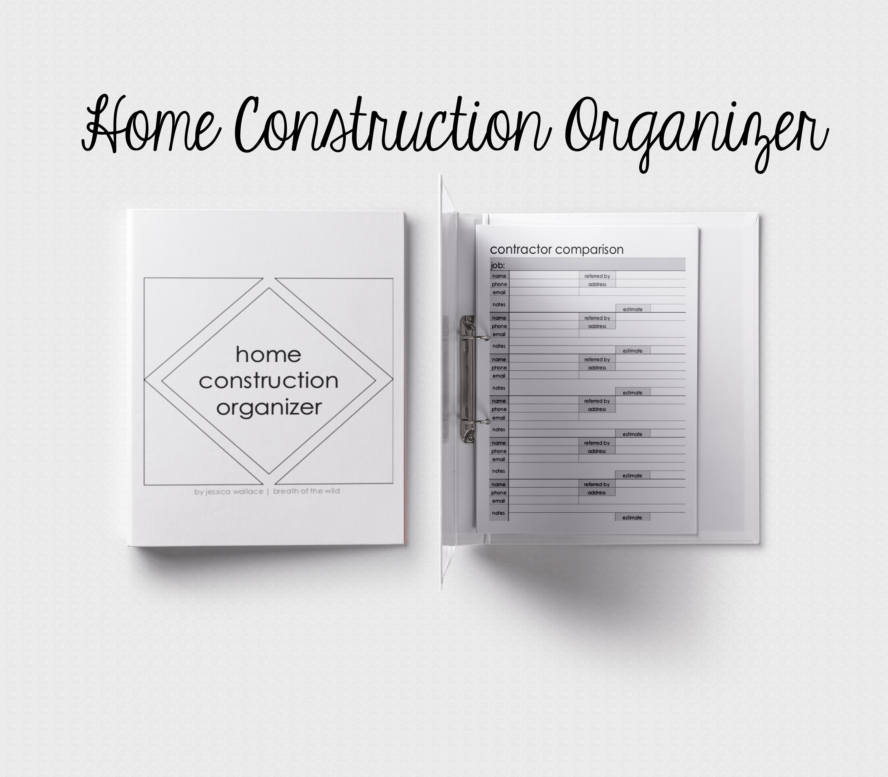 New Home Building Construction Planner & Organizer - Over 60 Instantly ...