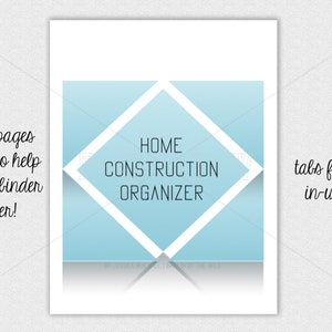 Blue New Home Building Construction Planner & Organizer - Over 60 ...