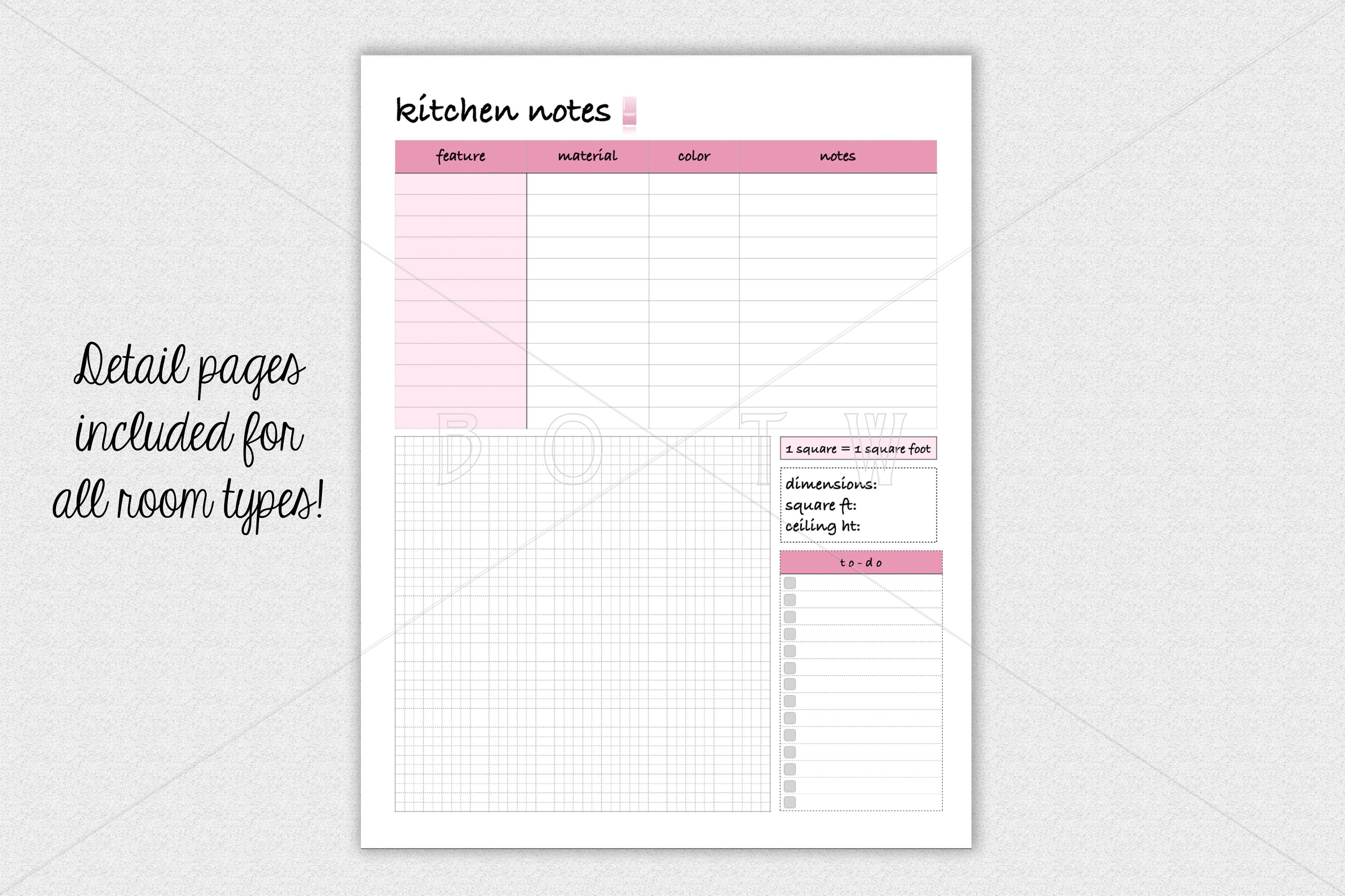 Pink New Home Building Construction Planner & Organizer - Over 60 ...