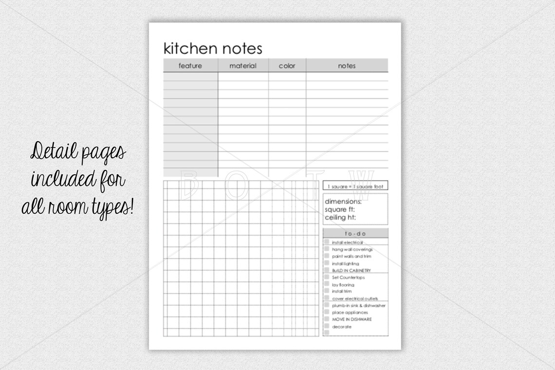 New Home Building Construction Planner & Organizer Over 60 | Etsy