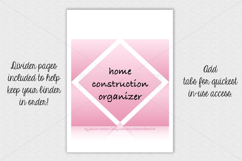 Pink New Home Building Construction Planner & Organizer - Over 60 ...