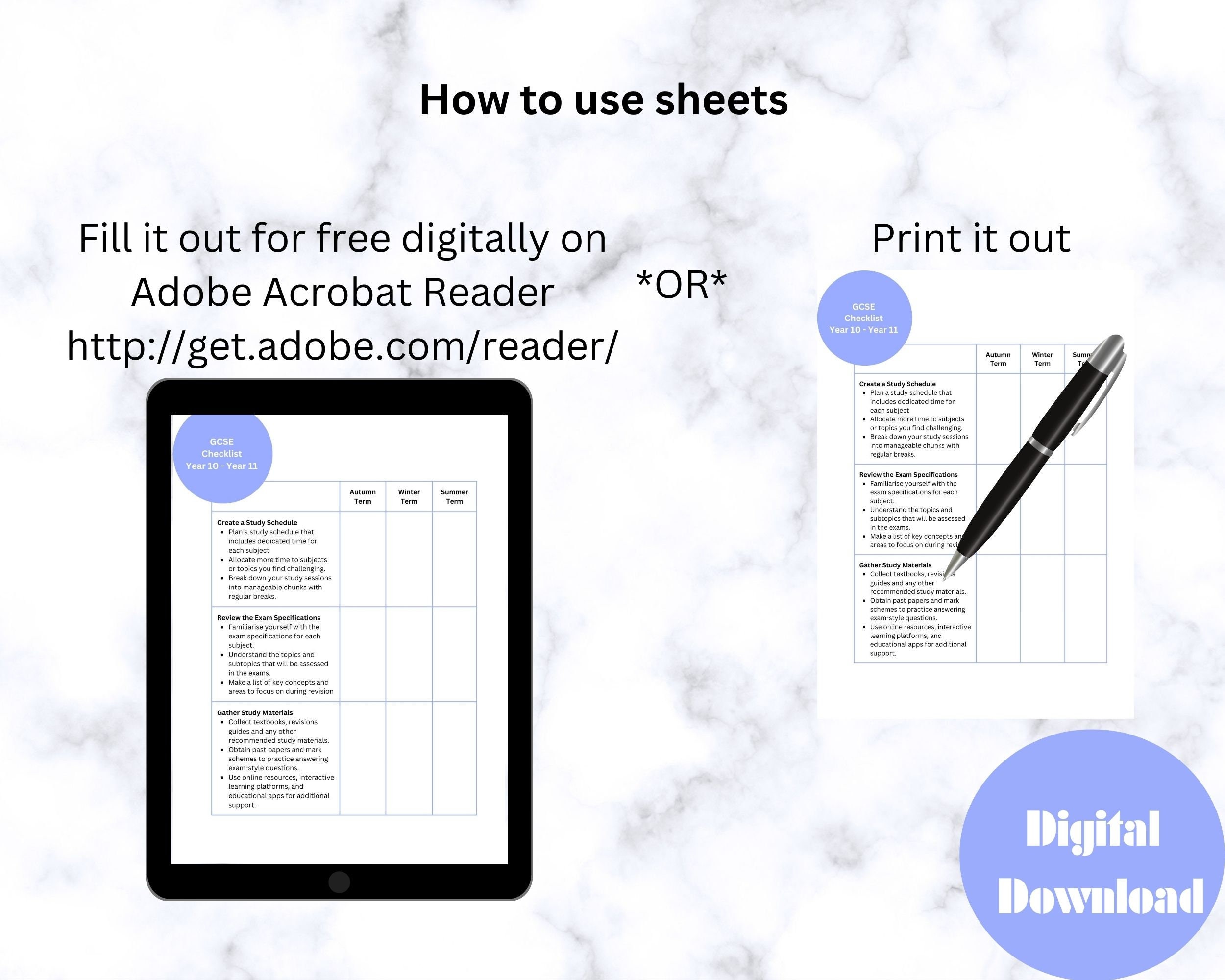 GCSE Study Checklist and Exam Planner - Your Ultimate Guide to ...