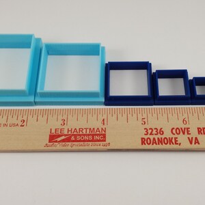 Square Cutter Set of 6, 1/3, 1/2, 3/4, 1, 1 1/2 and 1 3/4 Inch Cutters ...