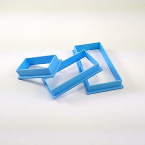 Polymer Clay Rectangle Cutters, Set of Three 1 1/2 X 3/4, 2 X 1, and 2 ...