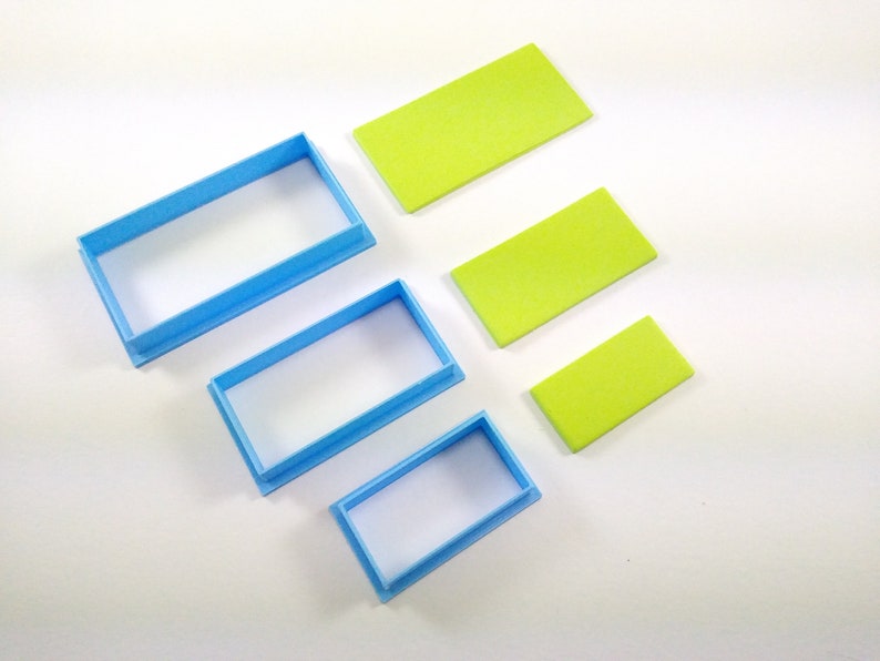 Polymer Clay Rectangle Cutters Set of Three 1 1/2 X 3/4 2 X | Etsy