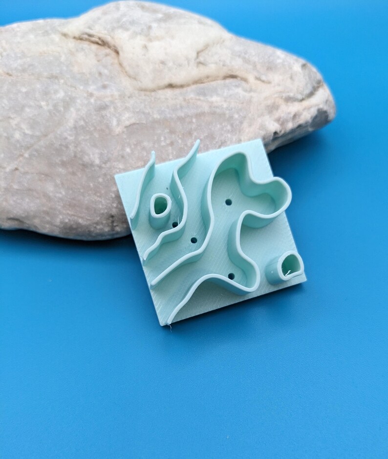 Imprint Tool 3-D Stamp Polymer Clay Mokume Gane Texture Mica Shift ...