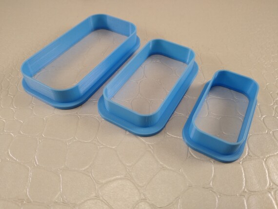 Rectangle Cutters With Rounded Corners Set of 3 Polymer Clay - Etsy