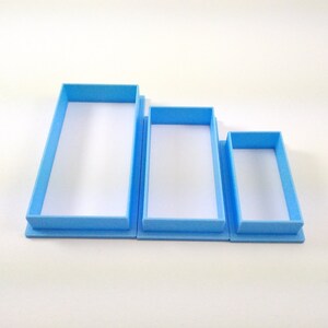 Polymer Clay Rectangle Cutters, Set of Three 1 1/2 X 3/4, 2 X 1, and 2 ...