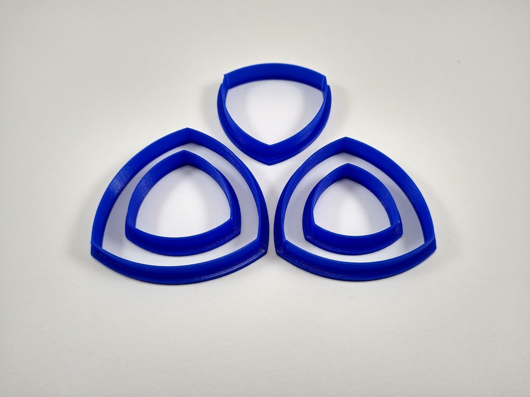 Polymer Clay Cutters for Rounded Bowed Equilateral Triangles, Pendant ...