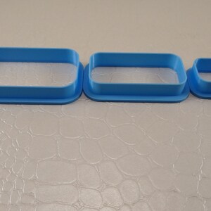 Rectangle Cutters With Rounded Corners, Set of 3 Polymer Clay Cutters ...