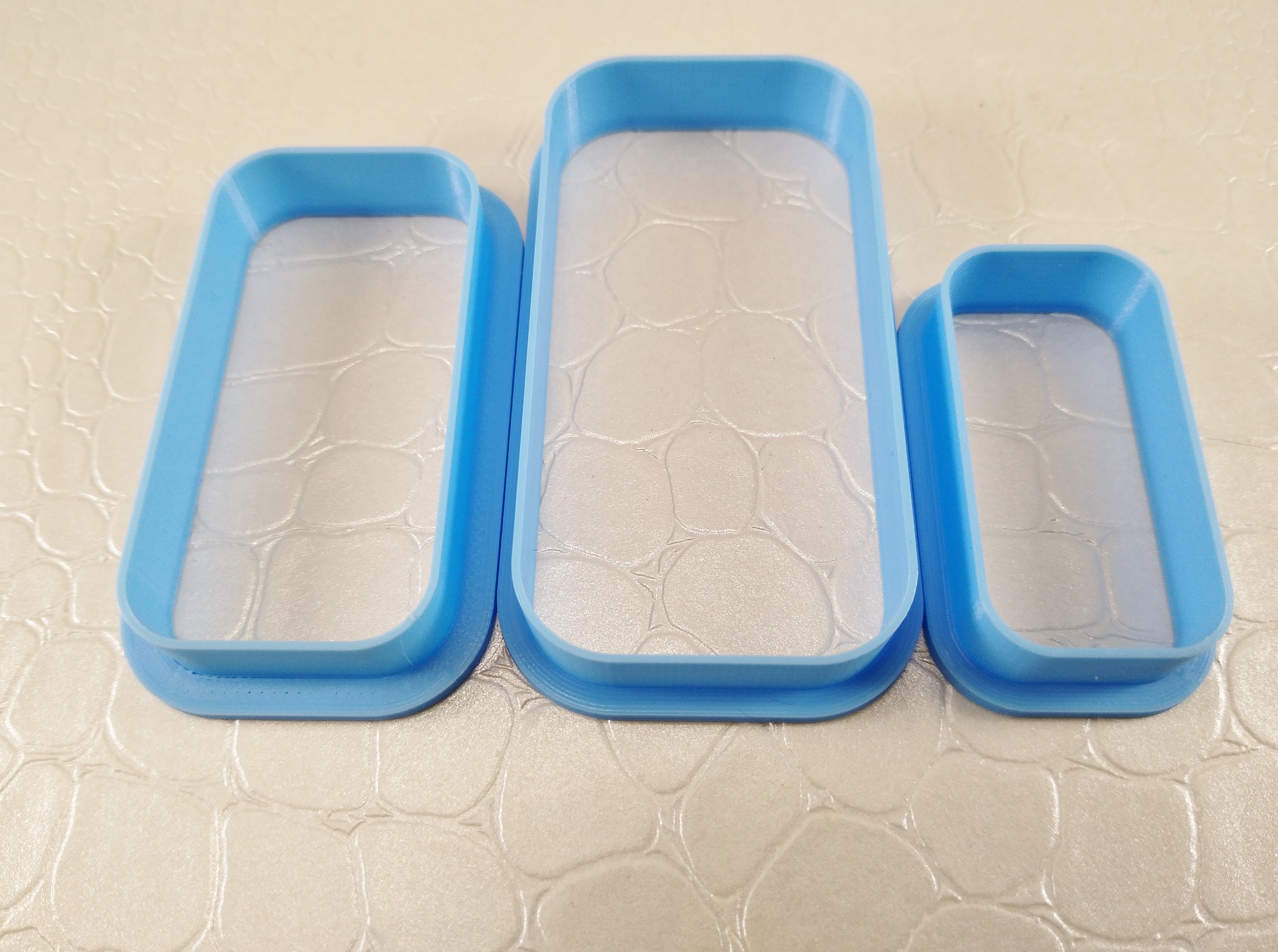 Rectangle Cutters With Rounded Corners Set of 3 Polymer Clay | Etsy