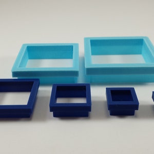 Square Cutter Set of 6, 1/3, 1/2, 3/4, 1, 1 1/2 and 1 3/4 Inch Cutters ...