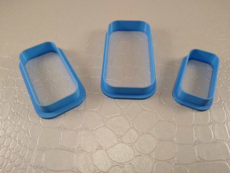 Rectangle Cutters With Rounded Corners Set of 3 Polymer Clay - Etsy