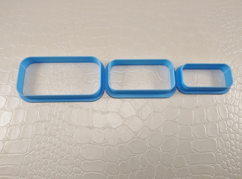 Rectangle Cutters With Rounded Corners Set of 3 Polymer Clay - Etsy