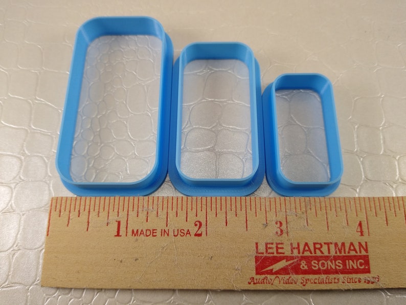 Rectangle Cutters With Rounded Corners Set of 3 Polymer Clay - Etsy