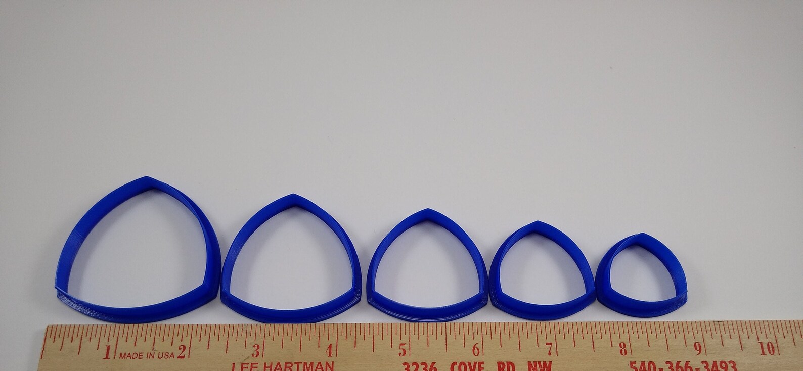 Polymer Clay Cutters for Rounded Bowed Equilateral Triangles, Pendant ...