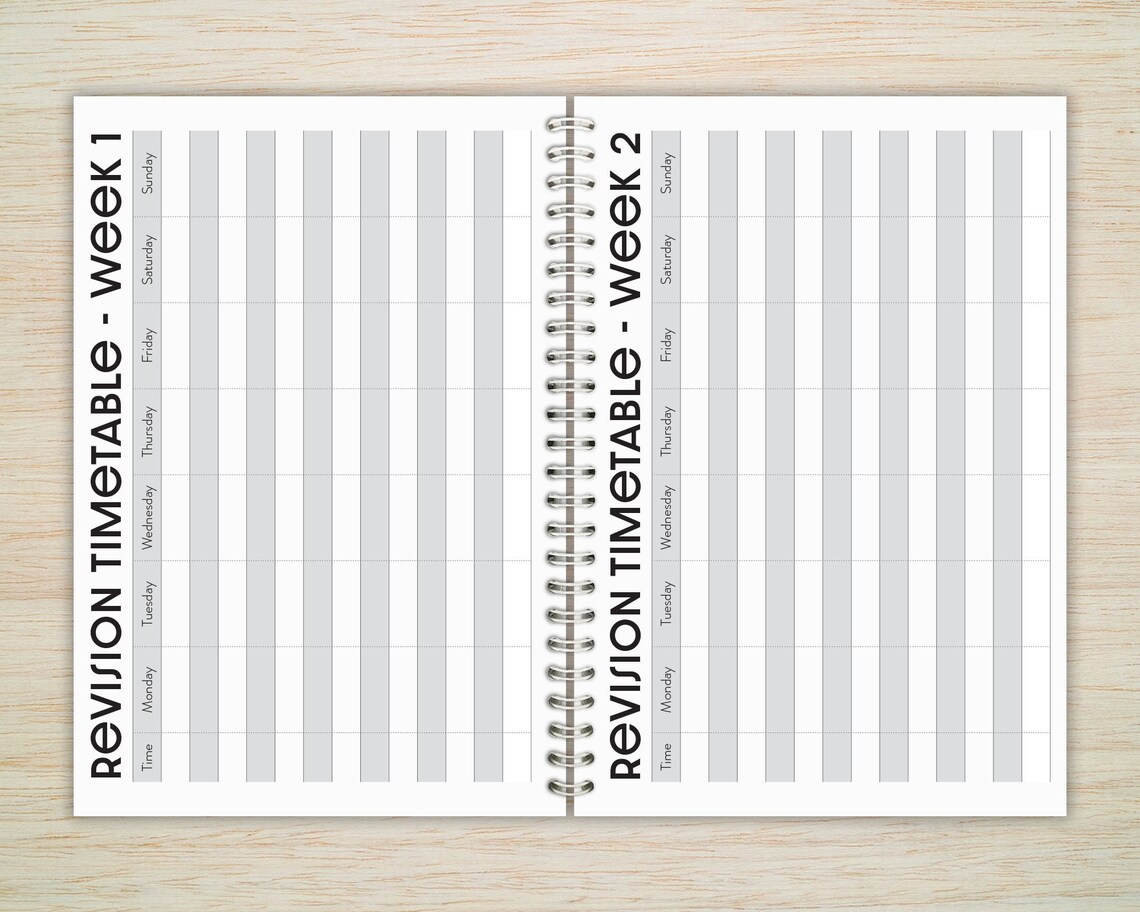 Revision Journal School Study Planner Notebook GCSE Exam Diary ...