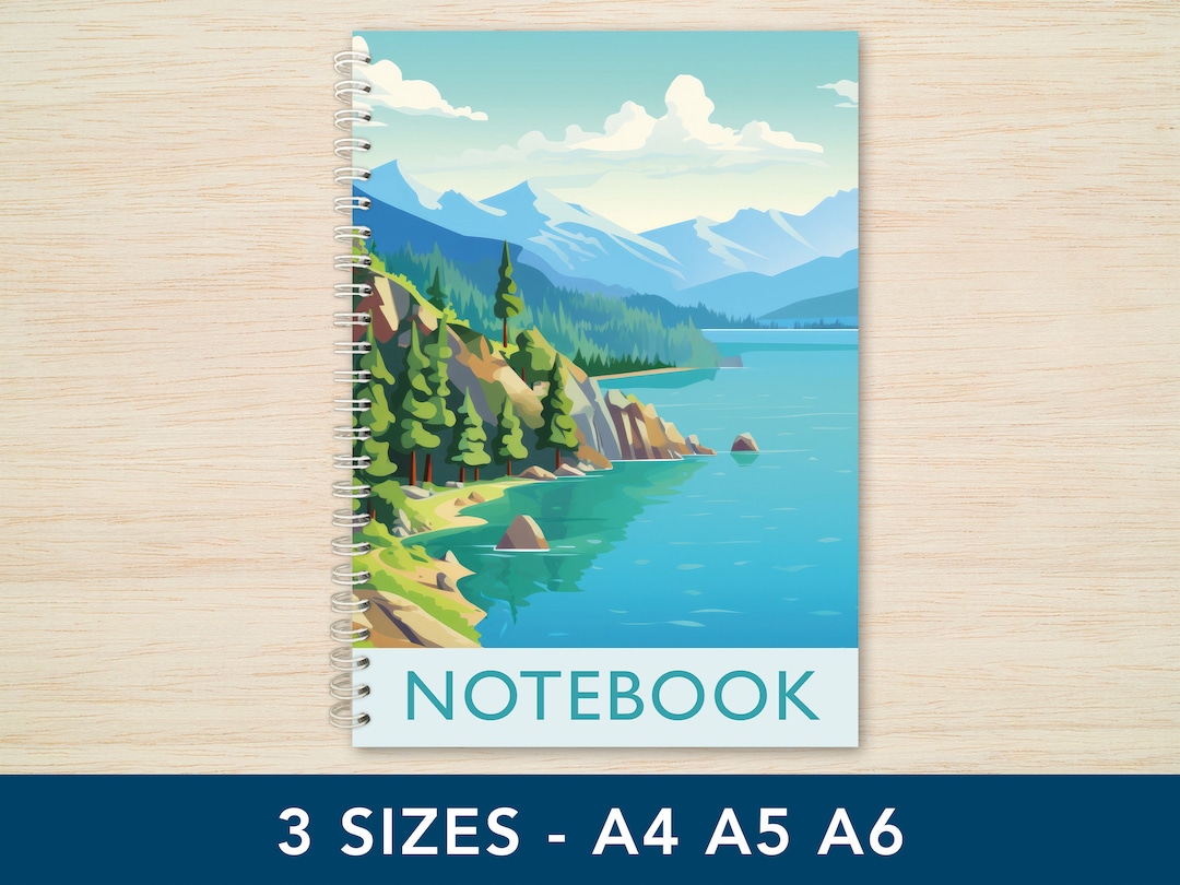 Lake Landscape Spiral Notebook A4 A5 A6 Notepad Plain Lined Paper ...