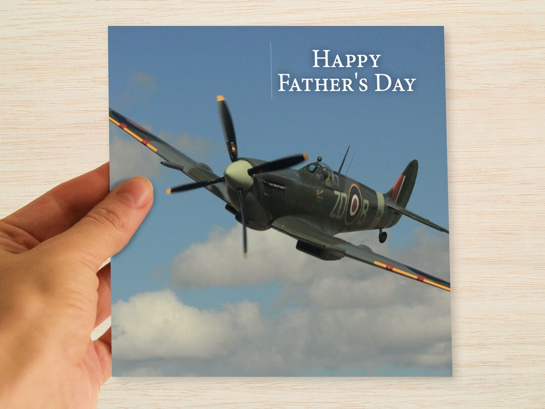 Spitfire Fathers Day Card Aeroplane Fathers Day Card Aircraft Father's ...