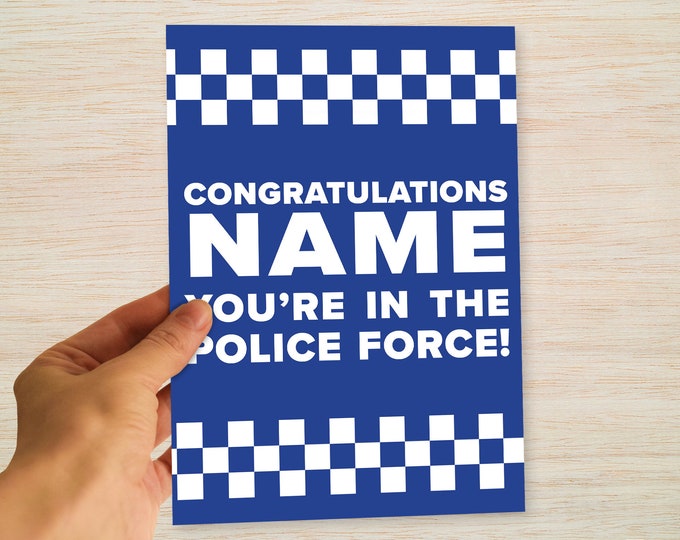 Personalised Police Passing Out Card Large A5 Premium Card ...