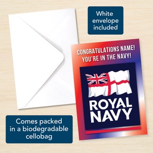 Personalised Royal Navy Passing Out Card Large A5 Premium Card ...