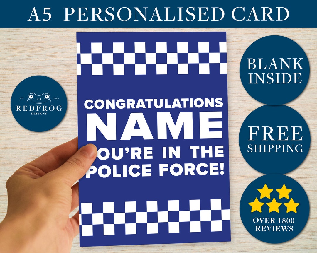 Personalised Police Passing Out Card Large A5 Premium Card - Etsy UK